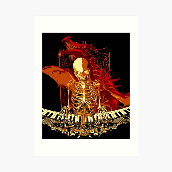 "skeleton gold" Art Print by lmilustraciones | Redbubble
