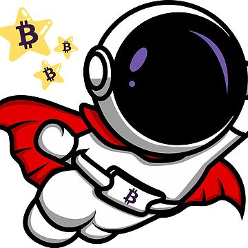 "Bitcoin Astronaut Superman" Sticker for Sale by TheHappyChopper ...