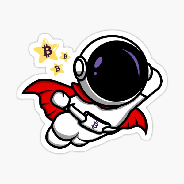 "Bitcoin Astronaut Superman" Sticker for Sale by TheHappyChopper ...
