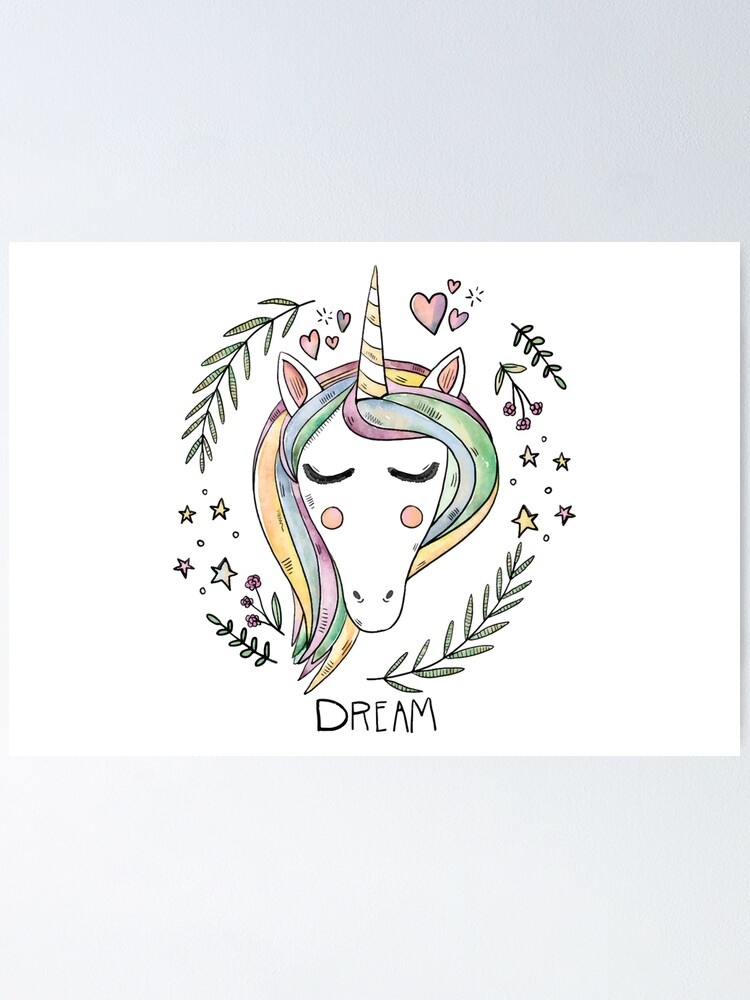 "Unicorn Dreams" Poster by digidesigns | Redbubble