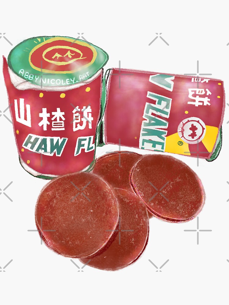 "Haw Flakes Gift Sweet Dessert Chinese Candy " Sticker for Sale by ...