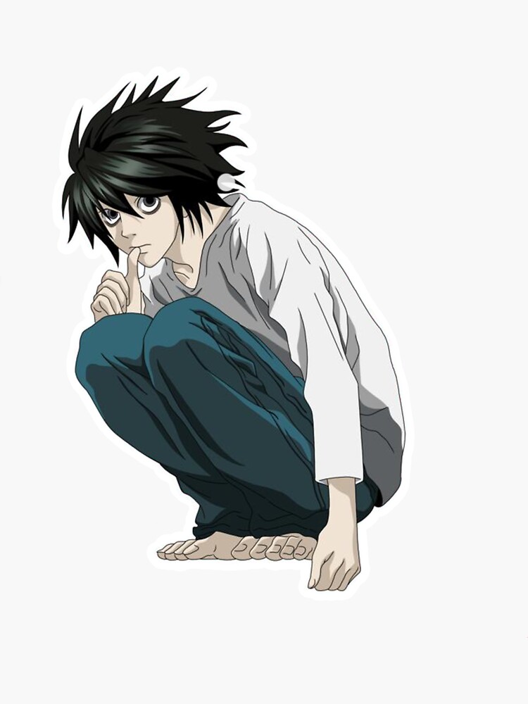 "L Lawliet " Sticker for Sale by Daeira | Redbubble
