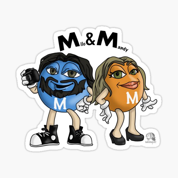"Original M&M Milo and Mandy" Sticker for Sale by rachelmbradyart ...