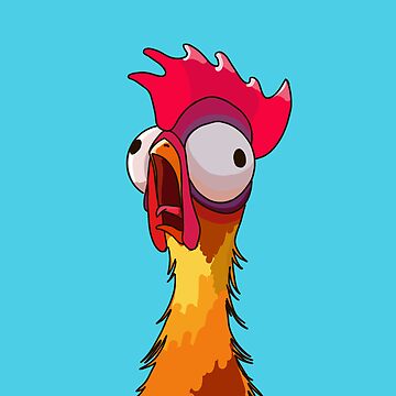 "Hei Hei screaming" Sticker for Sale by simsimmy | Redbubble