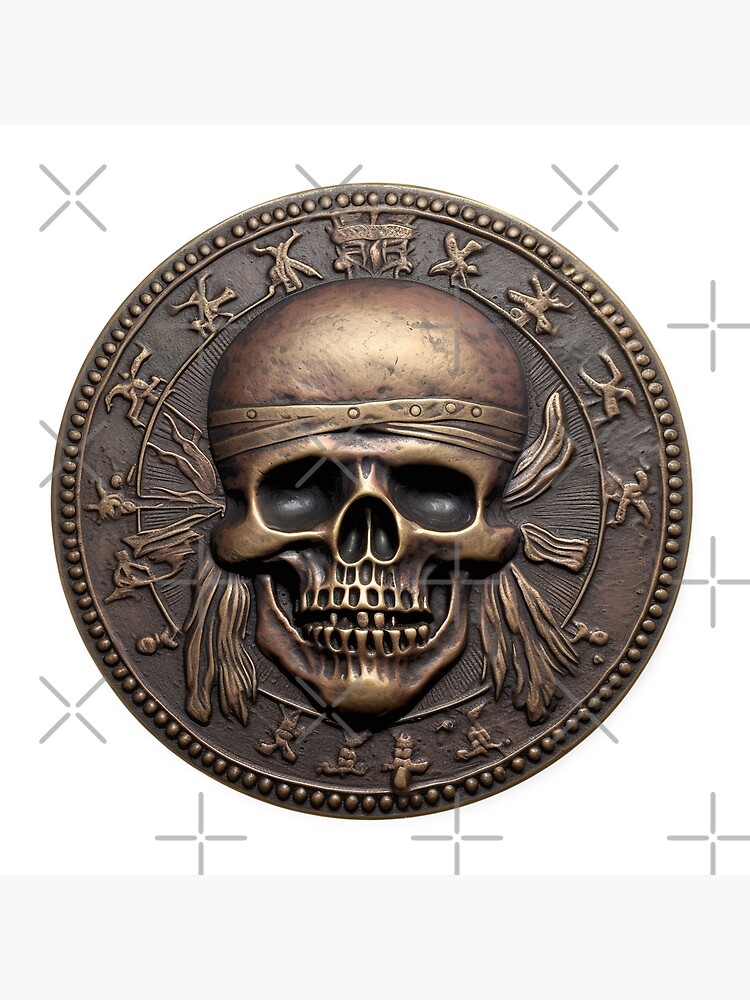 "Pirate coin | Fantasy coin | Medieval coin | Pirate skull | Pirate ...