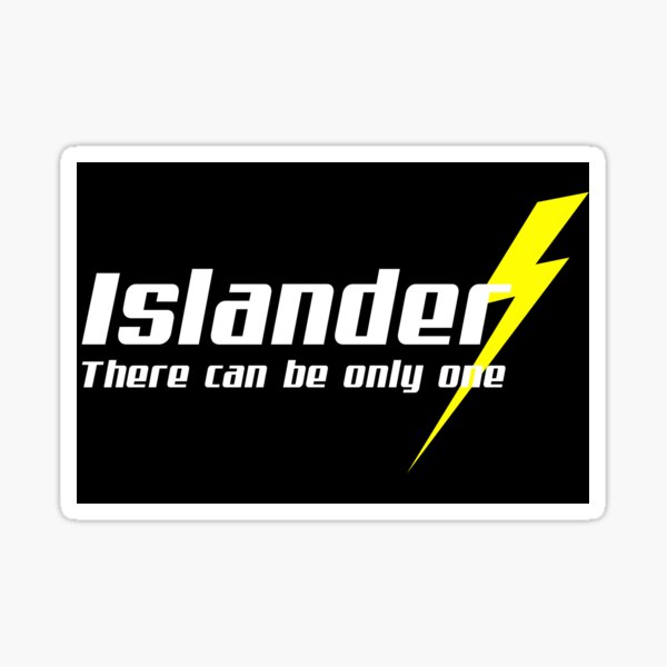 "Islander - There Can Be Only One - Lightning" Sticker for Sale by ...