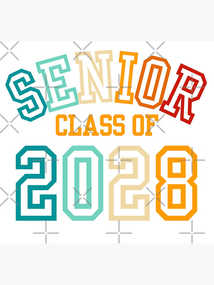 " Class of 2028 seniors,congratulation graduation class" Sticker for ...