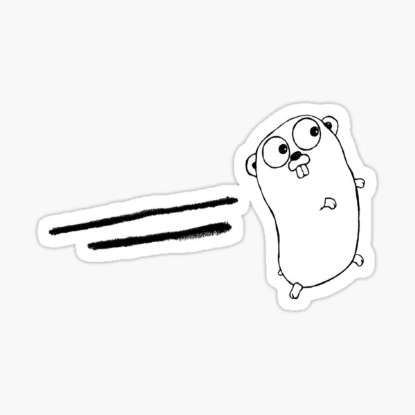 "Go White Outline Gopher Mascot Logo Hoodie" Sticker for Sale by ...