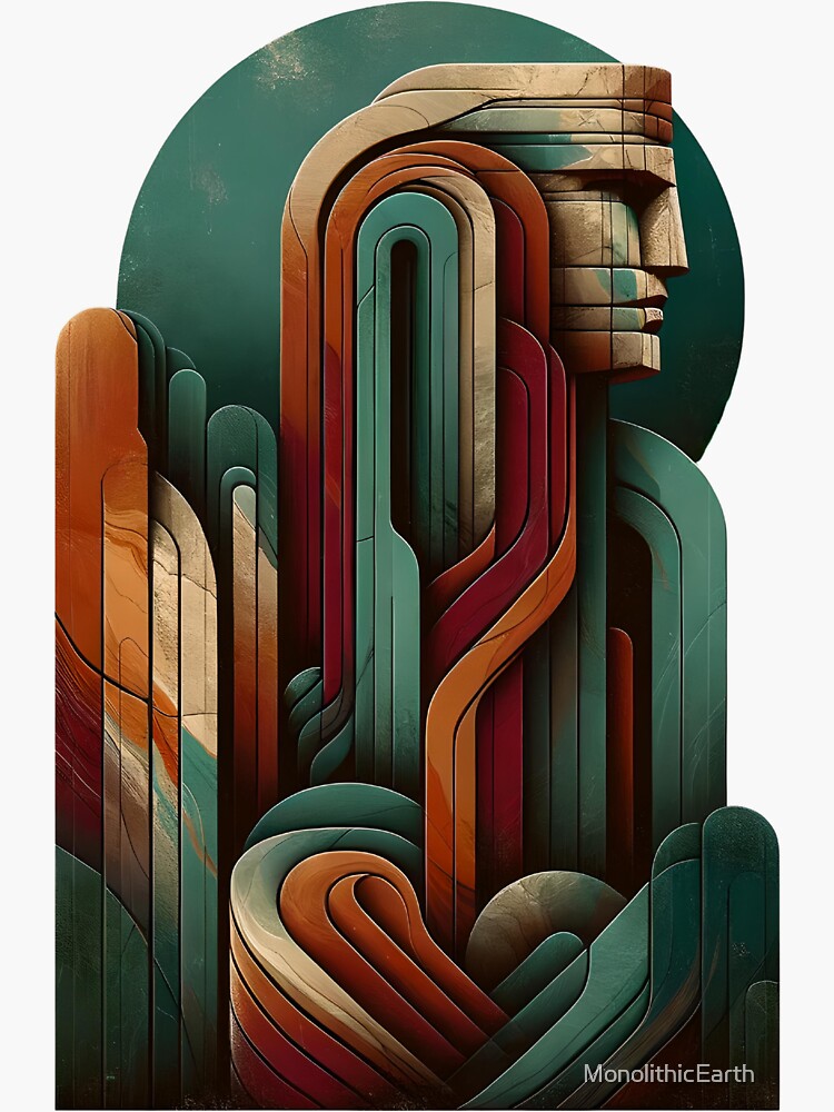 "Abstract Guardian" Sticker for Sale by MonolithicEarth | Redbubble