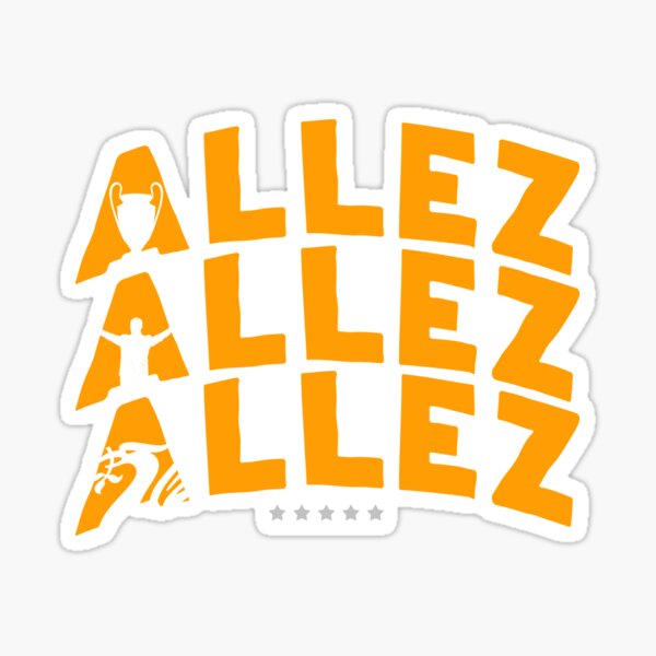"Allez Allez Allez LFC inspired design" Sticker by 8bithustler | Redbubble