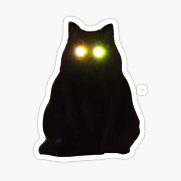 "black cat void watching meme" Sticker for Sale by artsypatterns ...