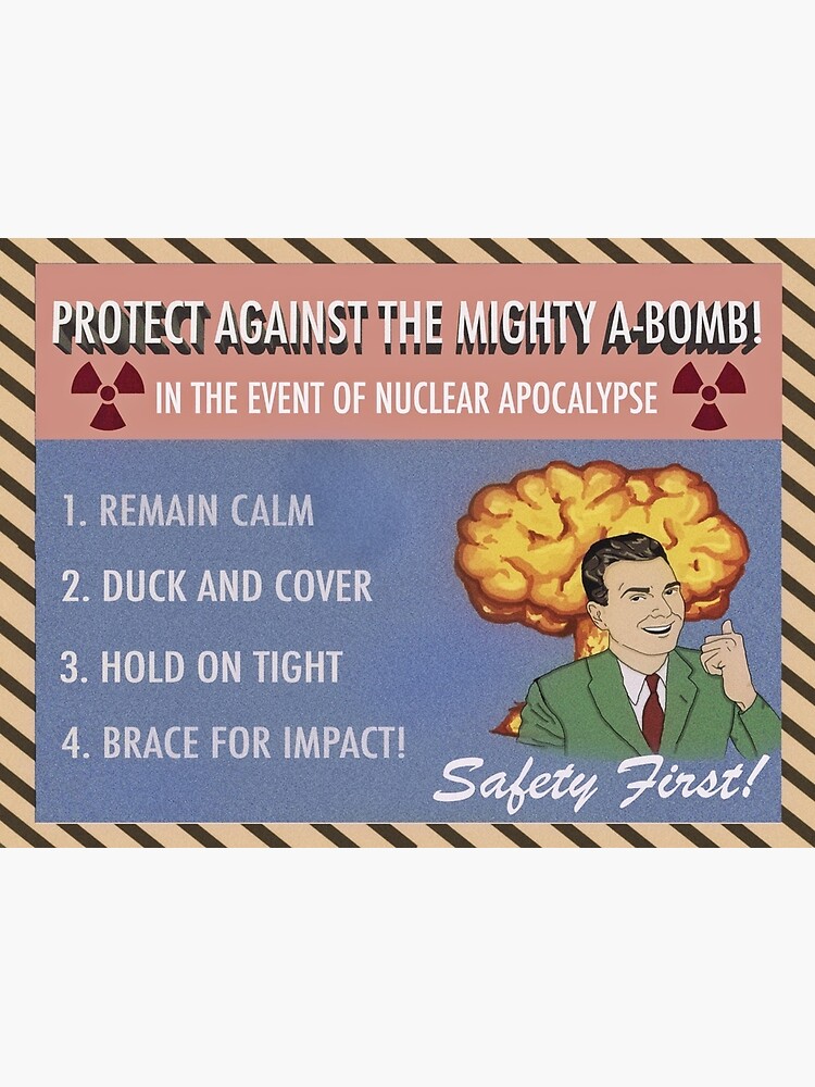 "Old style nuclear PSA" Poster for Sale by binkybrains | Redbubble