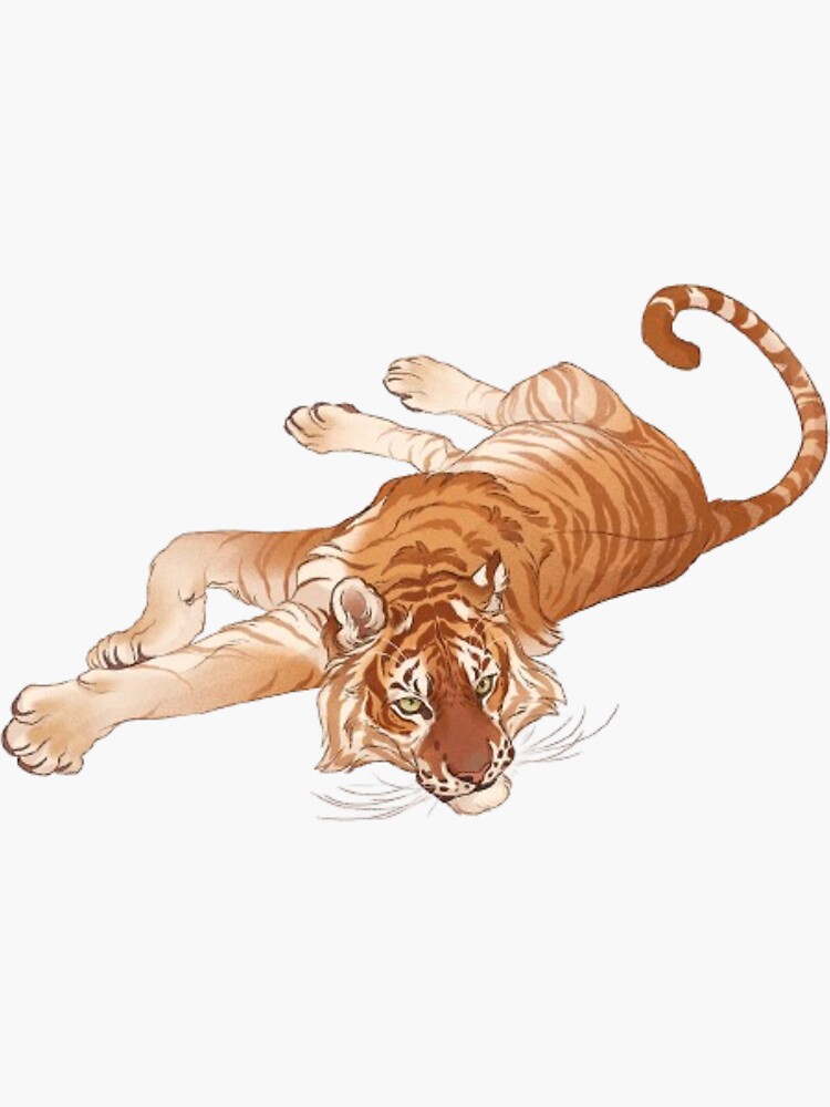 "striped tiger" Sticker for Sale by NoraPotworaart | Redbubble
