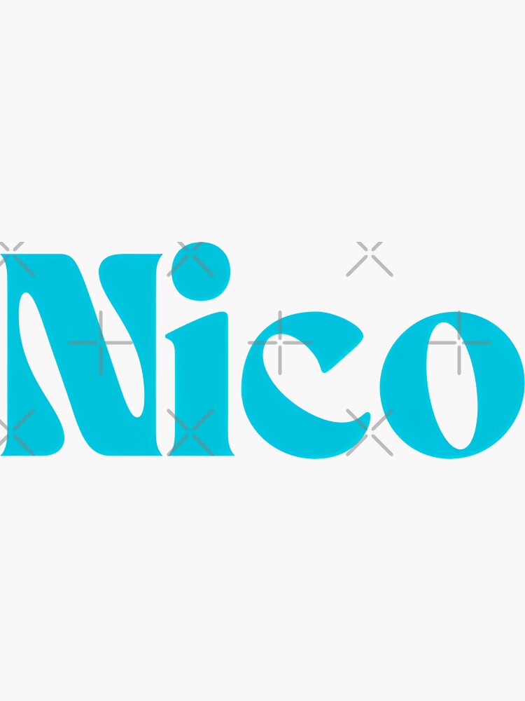 "Nico, Funny Cool Best color art" Sticker for Sale by artdragongift ...