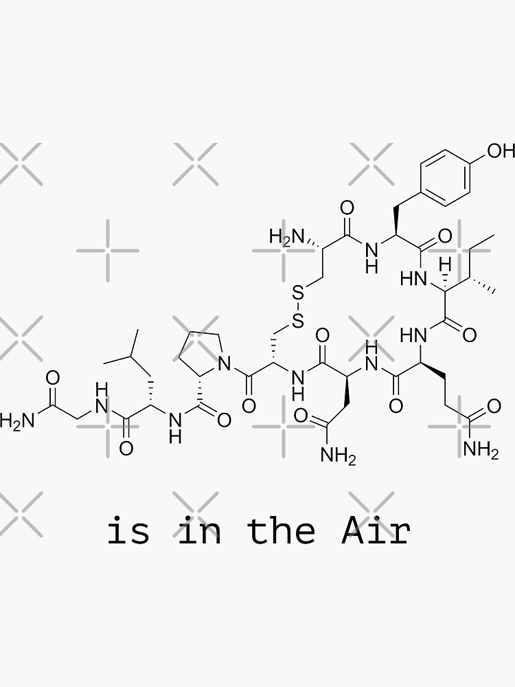 "Love Is in the Air, with Oxytocin Structural Formula, Witty Science ...