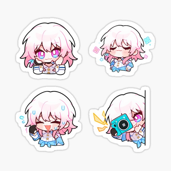 " March 7th Sticker set #2 Honkai Star Rail" Sticker by Demray | Redbubble