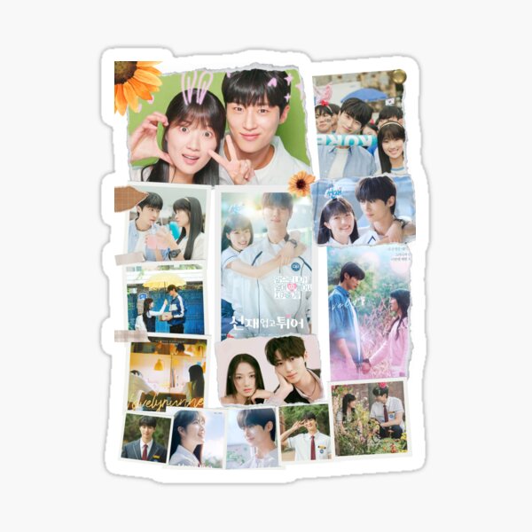 "Lovely Runner Kdrama - Byeon Woo Seok - Kim Hye Yoon" Sticker for Sale ...