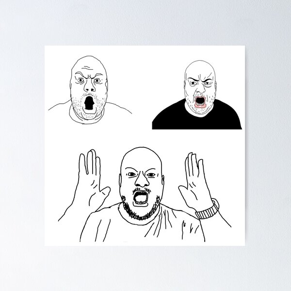 "HeelVsBabyface Starfield Pronoun Rant Wojak" Poster for Sale by EFAP ...