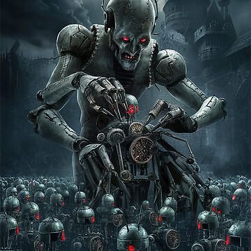 "AI Robot Overlords Arrival - Futuristic Mech Army" Sticker for Sale by ...