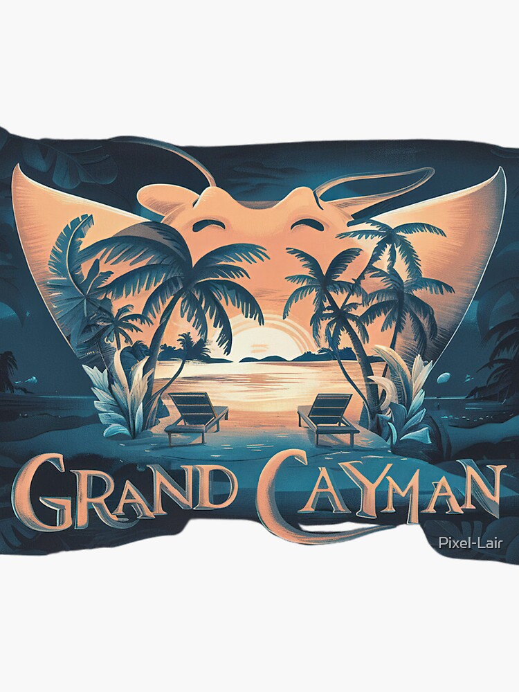 "Grand Cayman " Sticker for Sale by Pixel-Lair | Redbubble