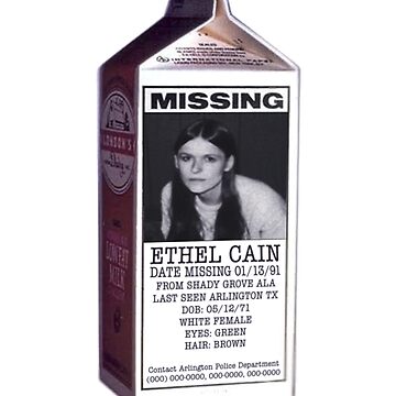 "Ethel Cain Milk Carton" Sticker for Sale by hrtbrkncowboy | Redbubble