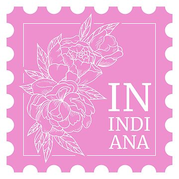 "Indiana State Stamp" Sticker for Sale by angela-w14 | Redbubble