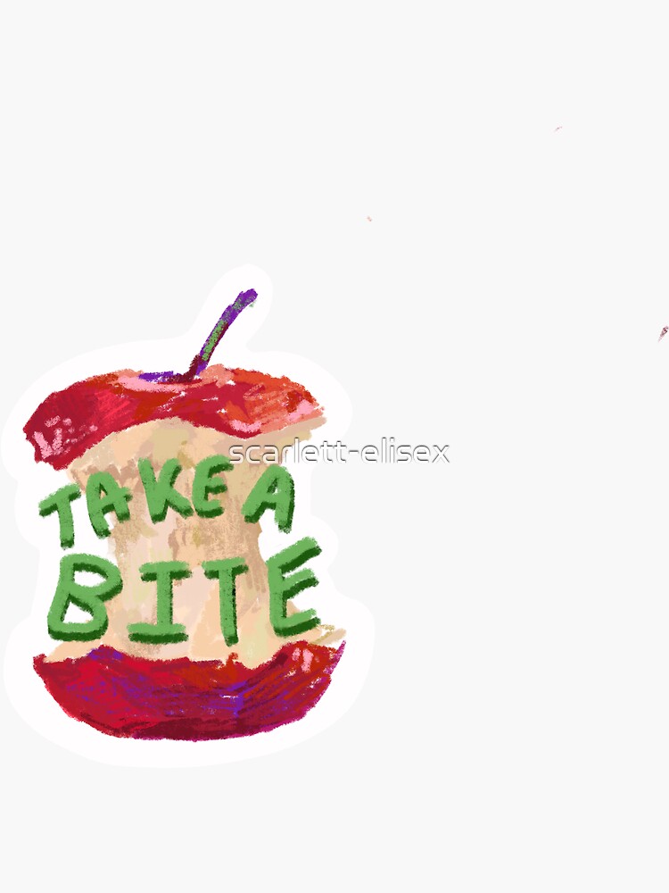 "beabadoobee take a bite apple " Sticker for Sale by scarlett-elisex | Redbubble