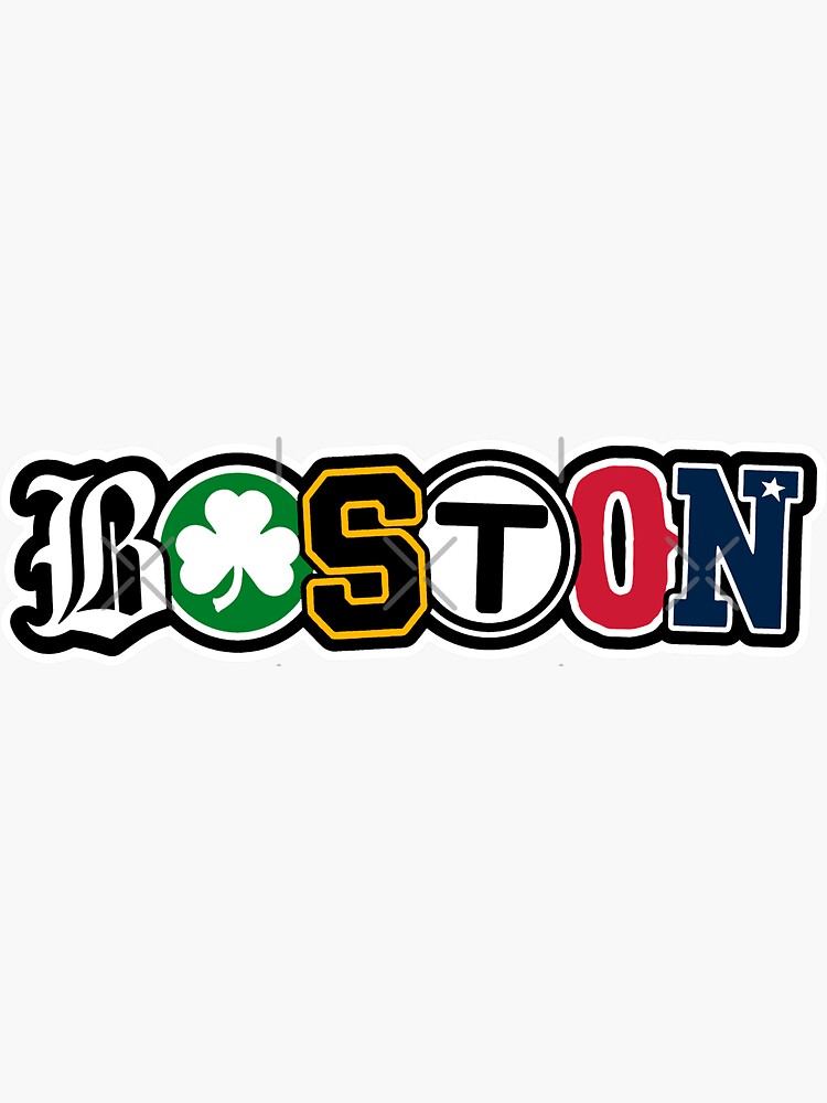 "Boston Sports Wordmark" Sticker for Sale by daveski37 | Redbubble