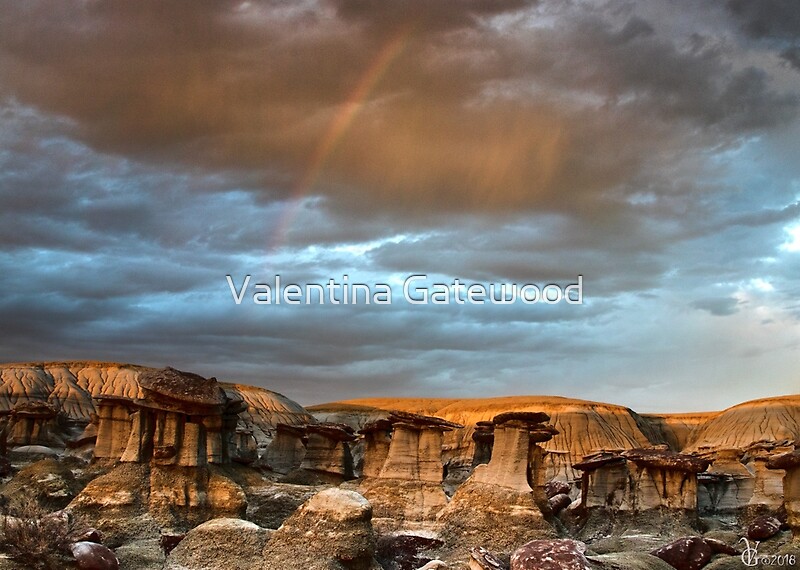 "Rainbow Over The Badlands" by Valentina Gatewood | Redbubble