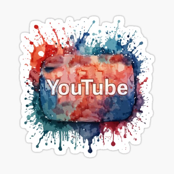 "Youtube Logo Art" Sticker for Sale by unkaboot | Redbubble