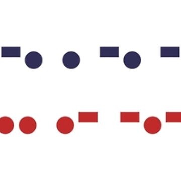 "Independence Day in Morse Code Red Blue" Sticker for Sale by AnnSign ...