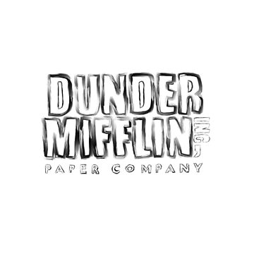 "Dunder Mifflin Logo" Sticker for Sale by madamebia | Redbubble