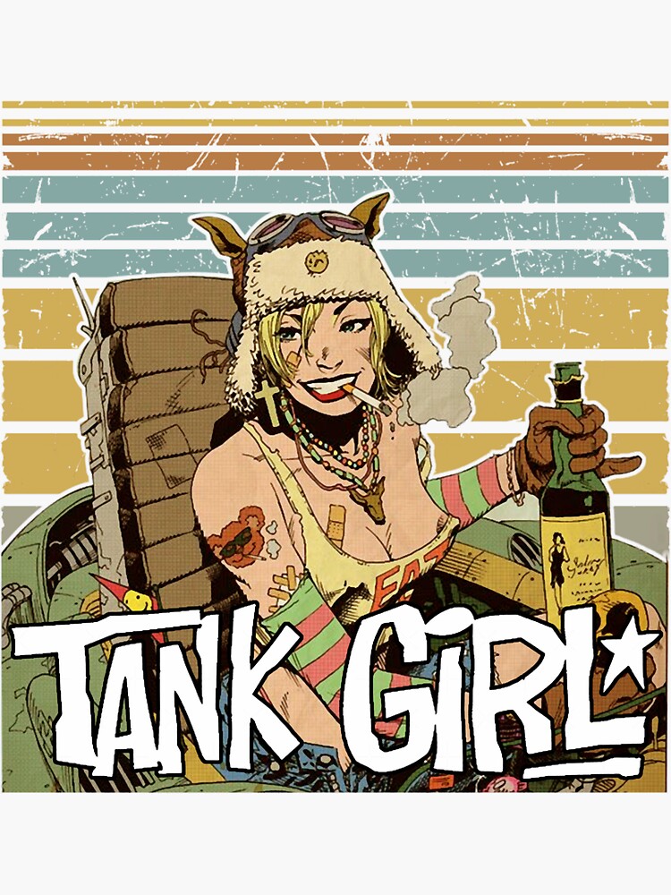 "Tank Girl Vintage " Sticker for Sale by roachluka226 | Redbubble