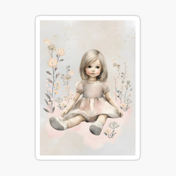 "Danielle" Sticker for Sale by PenelopePeaArt | Redbubble