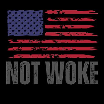 "Not Woke" Sticker for Sale by lachataigne | Redbubble
