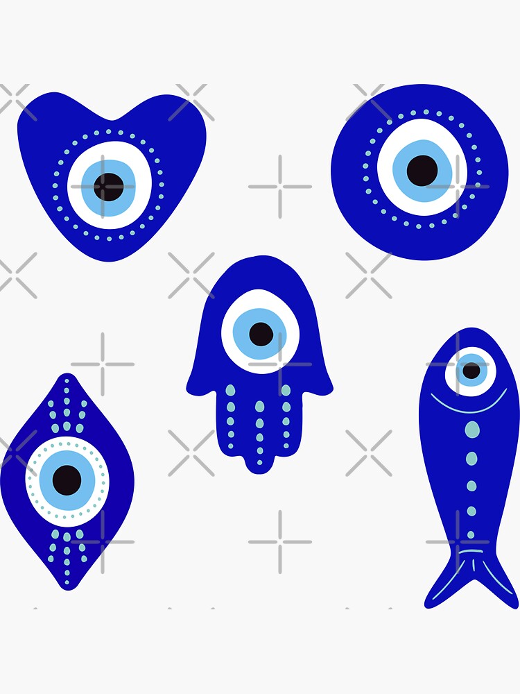 "Evil Eye Sticker Pack" Sticker for Sale by medimidoodles | Redbubble
