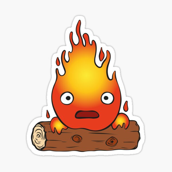 "Calcifer - From The Movie Howl's Moving Castle" Sticker by ...