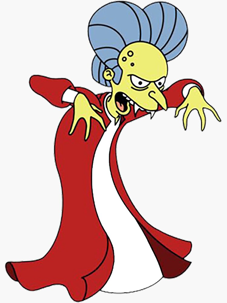 "Count Burns Treehouse of Horror" Sticker for Sale by SerranoImperi ...