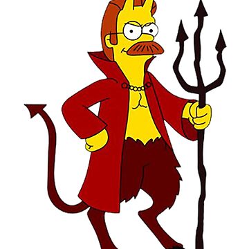 "Devil Flanders Treehouse of Horror" Sticker for Sale by SerranoImperi ...