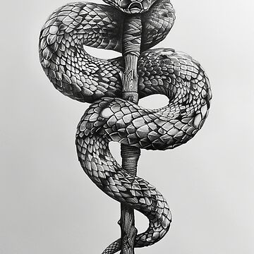 "Pit Viper Illustration" Sticker for Sale by OccultDreams | Redbubble