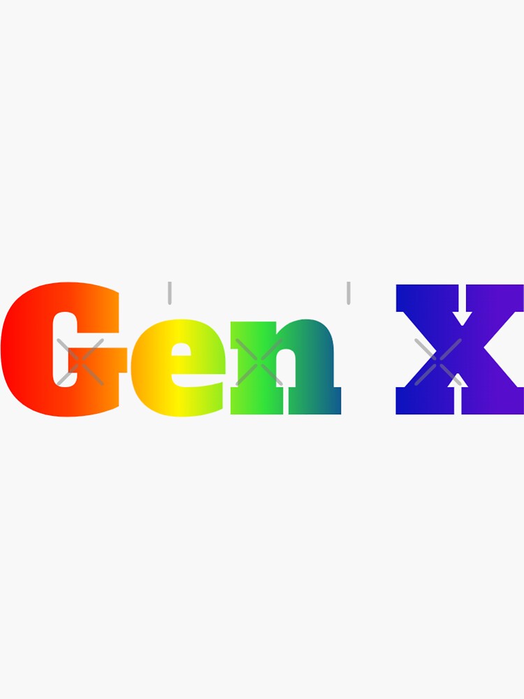 "Gen X graphic rainbow text. Generation X LGBTQ Gen x, LGBTQ Generation ...