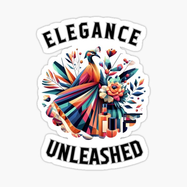 "Elegance Unleashed" Sticker for Sale by PrintPopShop | Redbubble