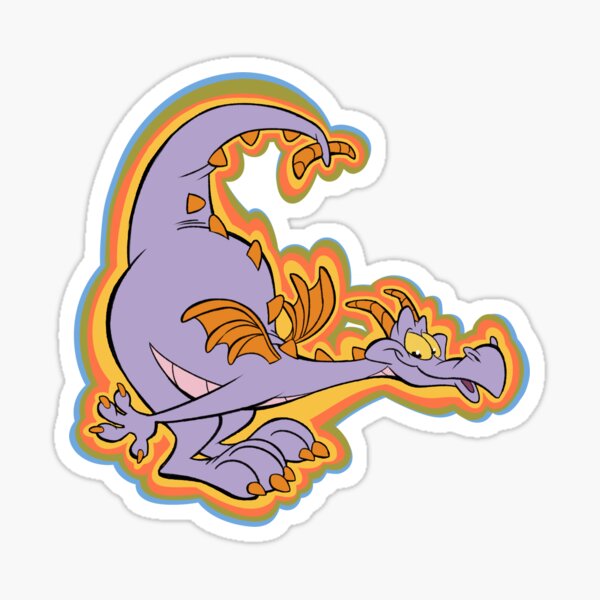 "Retro Rainbow Figment" Sticker for Sale by tacocatarts | Redbubble
