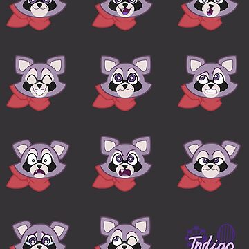 "Indigo Raccoon Expressions v1" Sticker for Sale by KitsuneBlossom ...