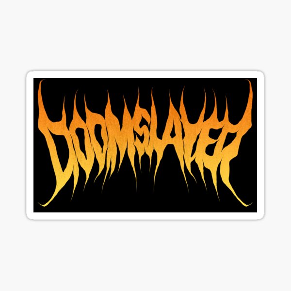 "Doomslayer" Sticker for Sale by Crossroads-Art | Redbubble