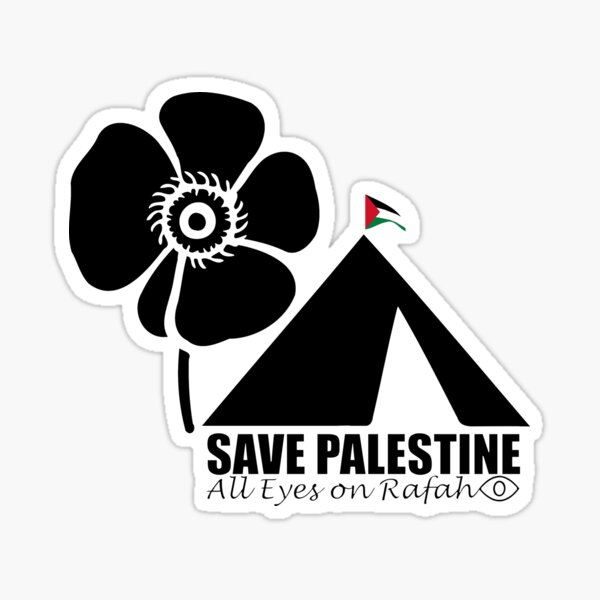 "save palestine all eyes on rafah" Sticker for Sale by Slice Of Seed ...