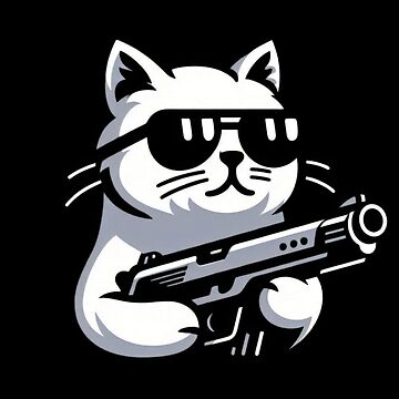 "Cat Gun Funny Cat" Essential T-Shirt for Sale by VerveVerseBoo | Redbubble