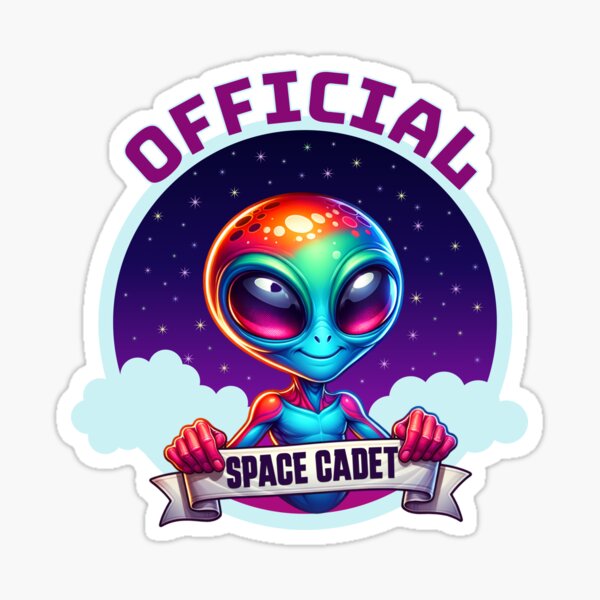 "Trippy Alien Space Cadet" Sticker for Sale by BeMyTee | Redbubble