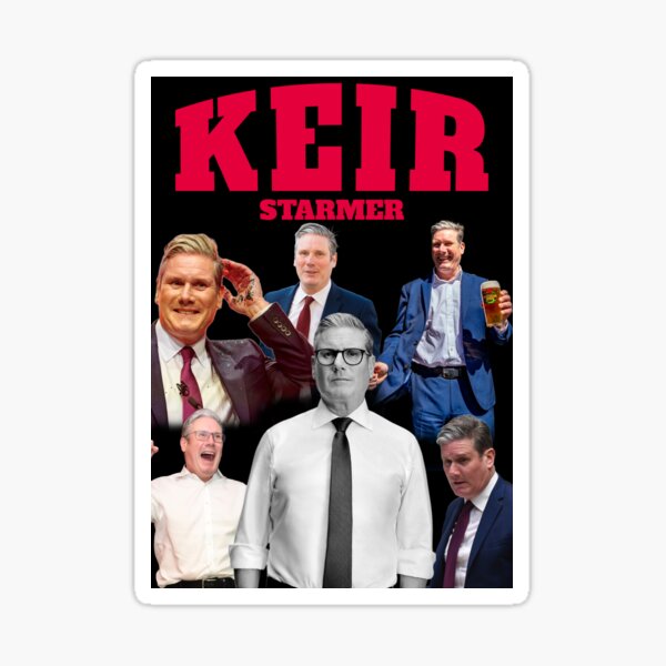 "Keir Starmer Funny General Election 2024 T-Shirt " Sticker for Sale by ...