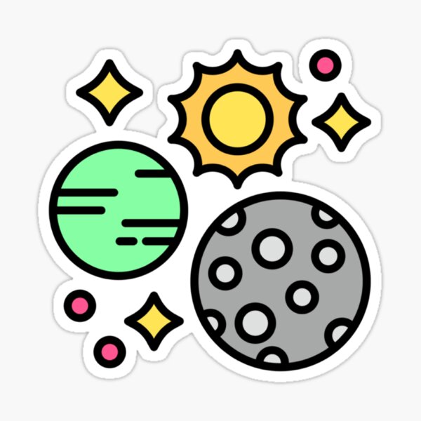 "Planets" Sticker for Sale by Giogenius | Redbubble